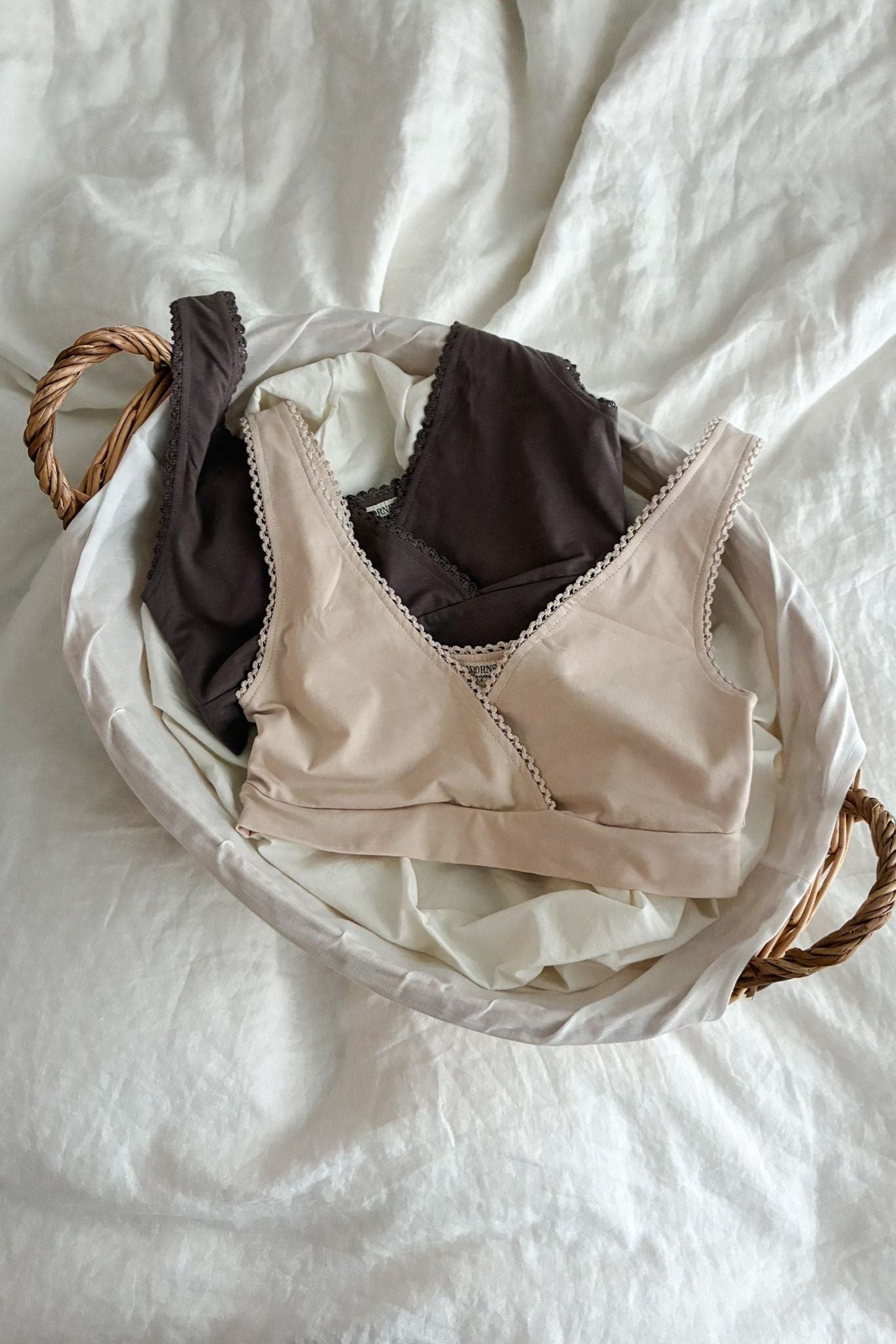 Organic Lace Trim Bralette – Adorned Organics